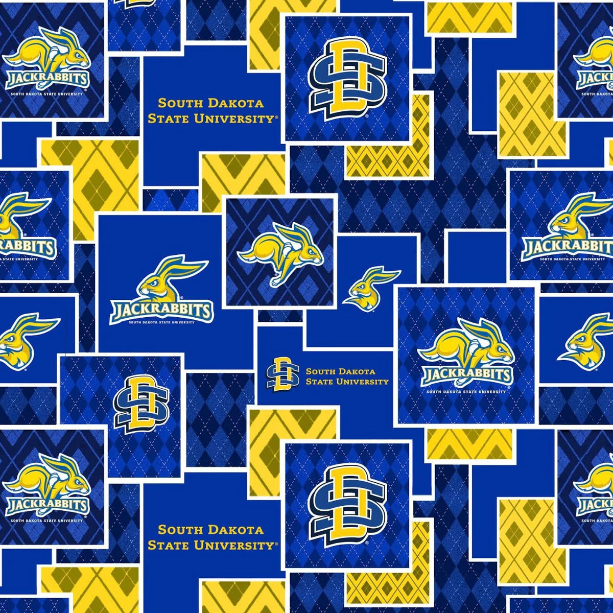 SDSU SQUARE COTTON BLUE – Quilter's Corner SD