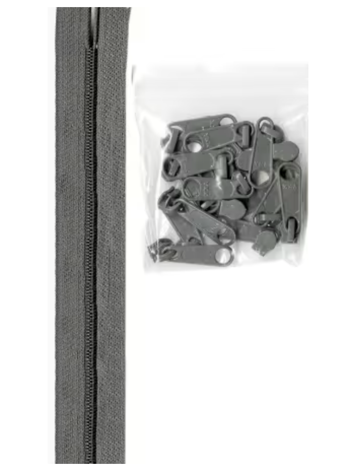 1 YD 16MM ZIPPER CHAIN W/4 EXTRA LRG PULLS PEWTER – Quilter's Corner SD