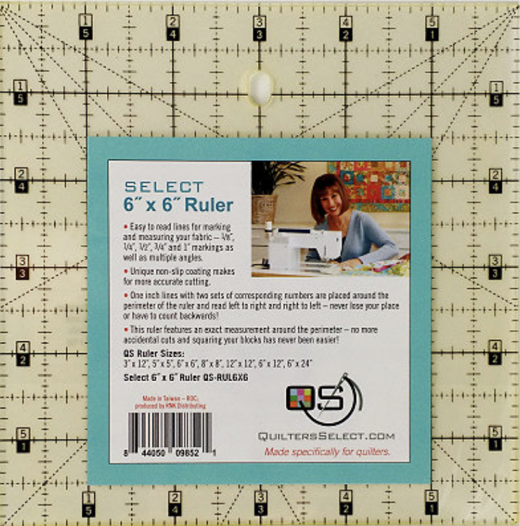 QS - QUILTING RULER 6X6 – Quilter's Corner SD